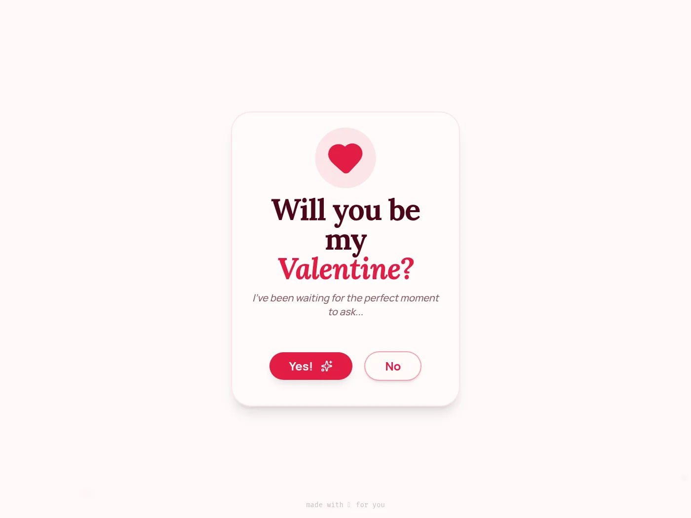 Valentine Buddy App