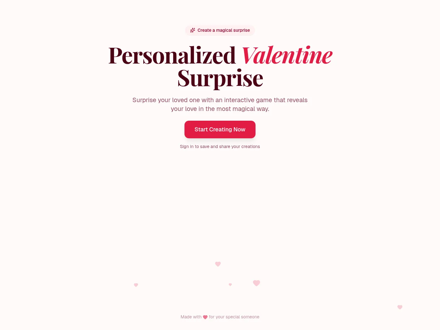 Valentine Game Surprise