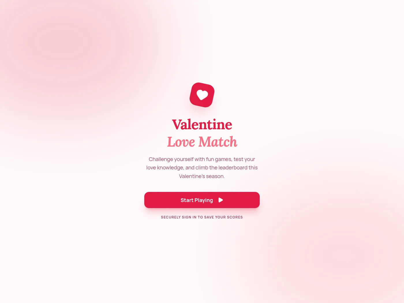 Valentine Match Game