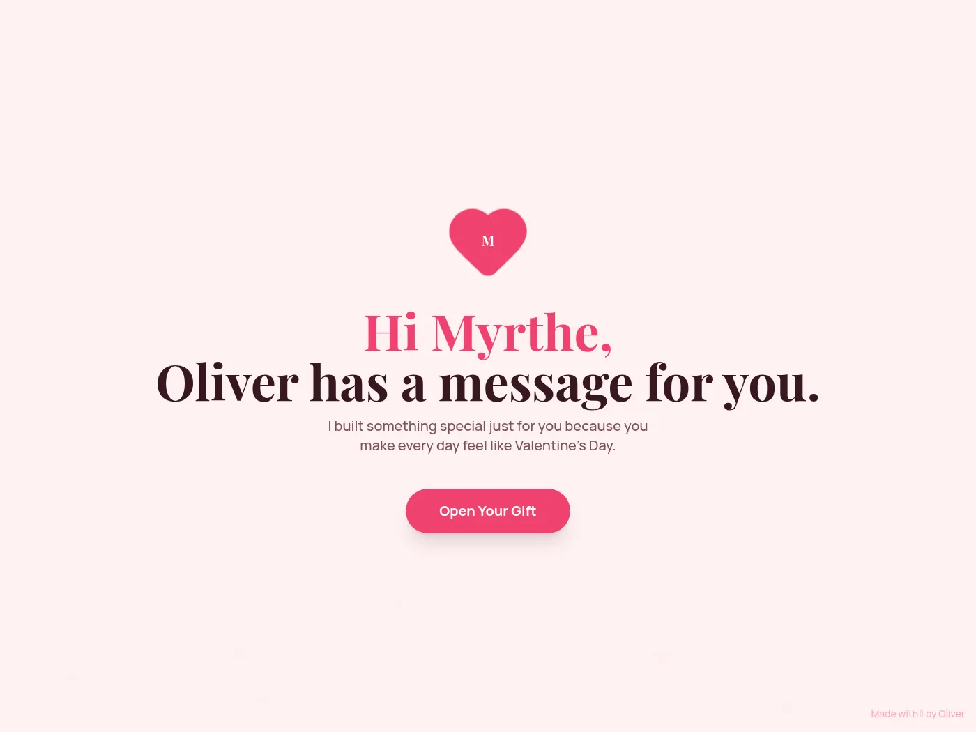 Valentine Game for Myrthe