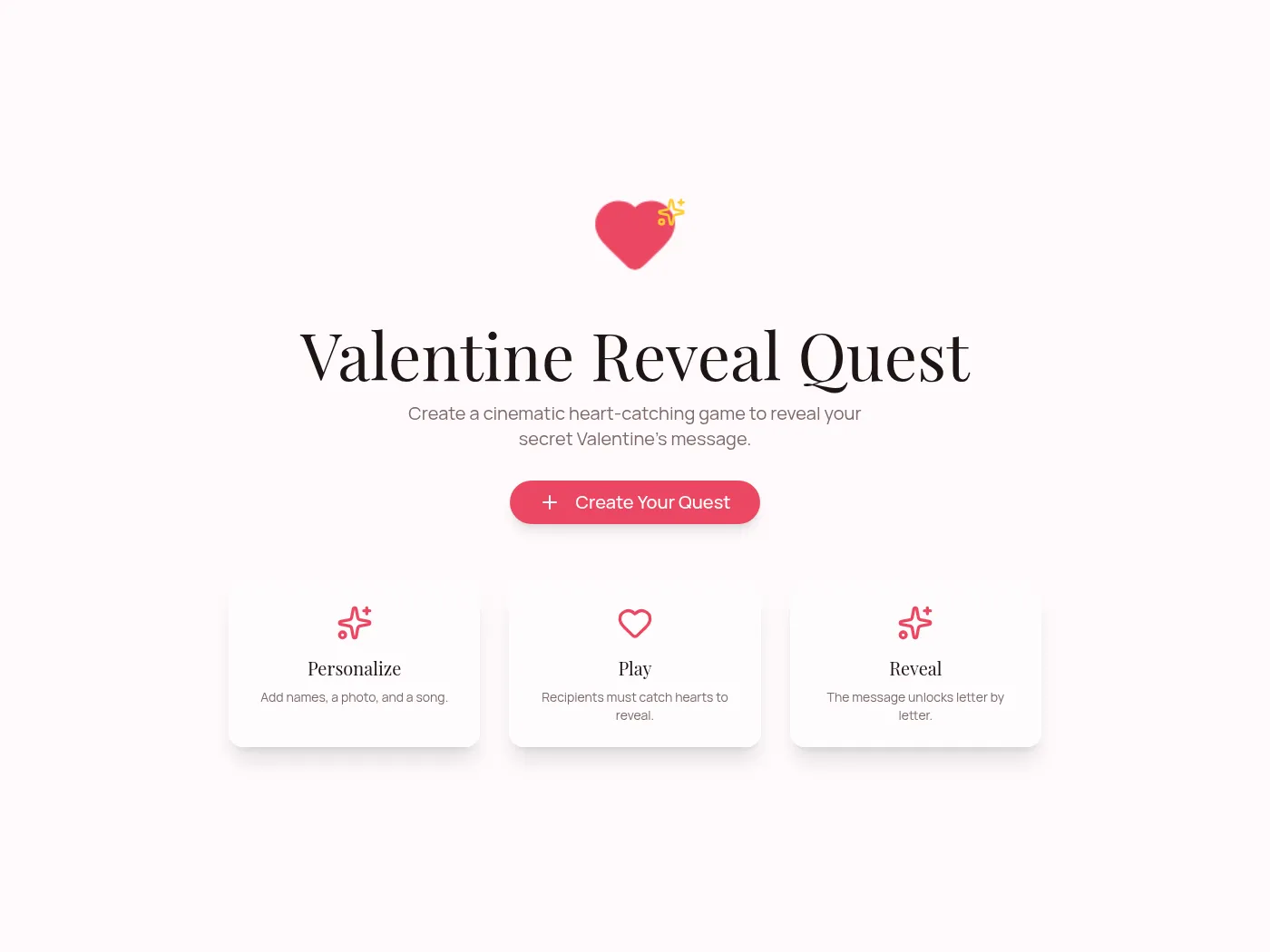 Valentine Reveal Quest
