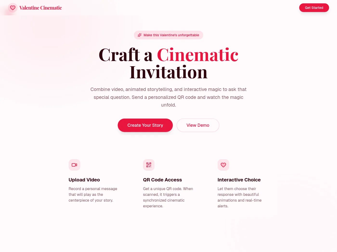 Valentine Cinematic Invitation