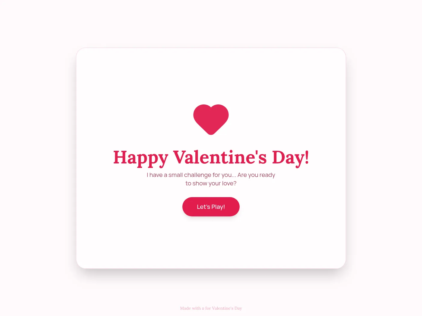 Valentine Kiki Game