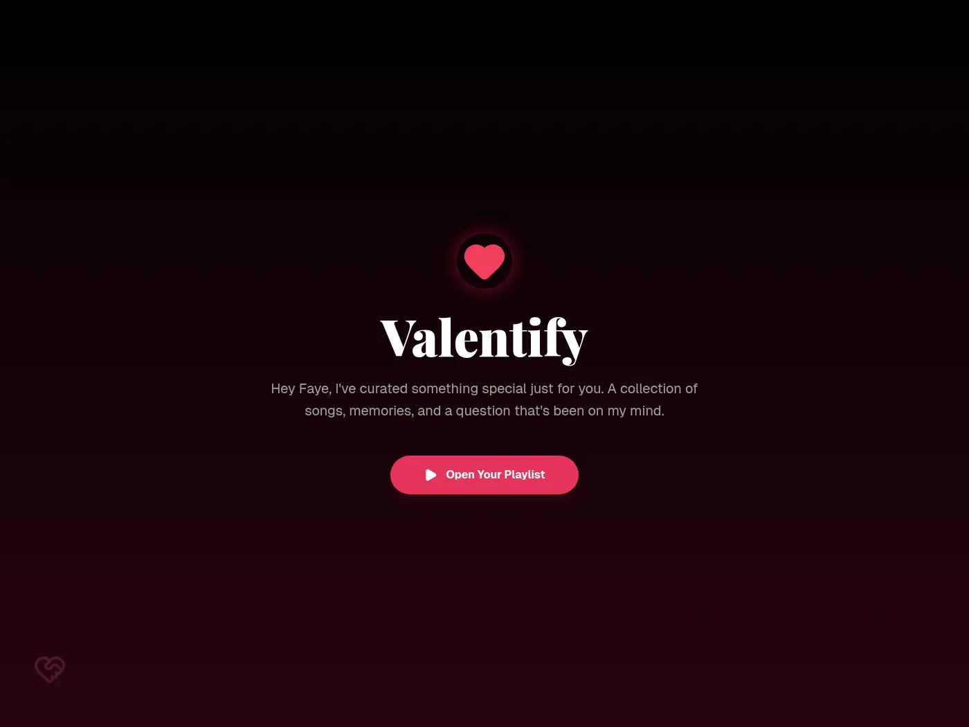 Faye's Valentine Playlist