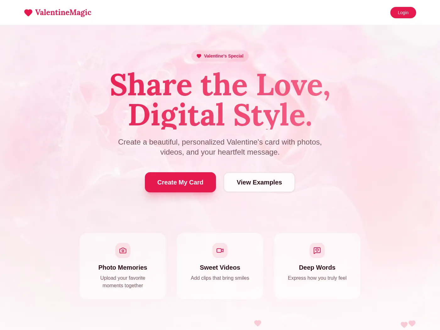 Valentine Media Card