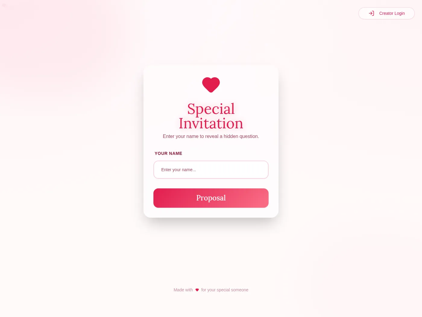 Valentine's Proposal App