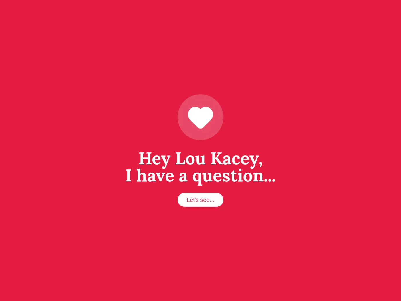 Irresistible Valentine Proposal