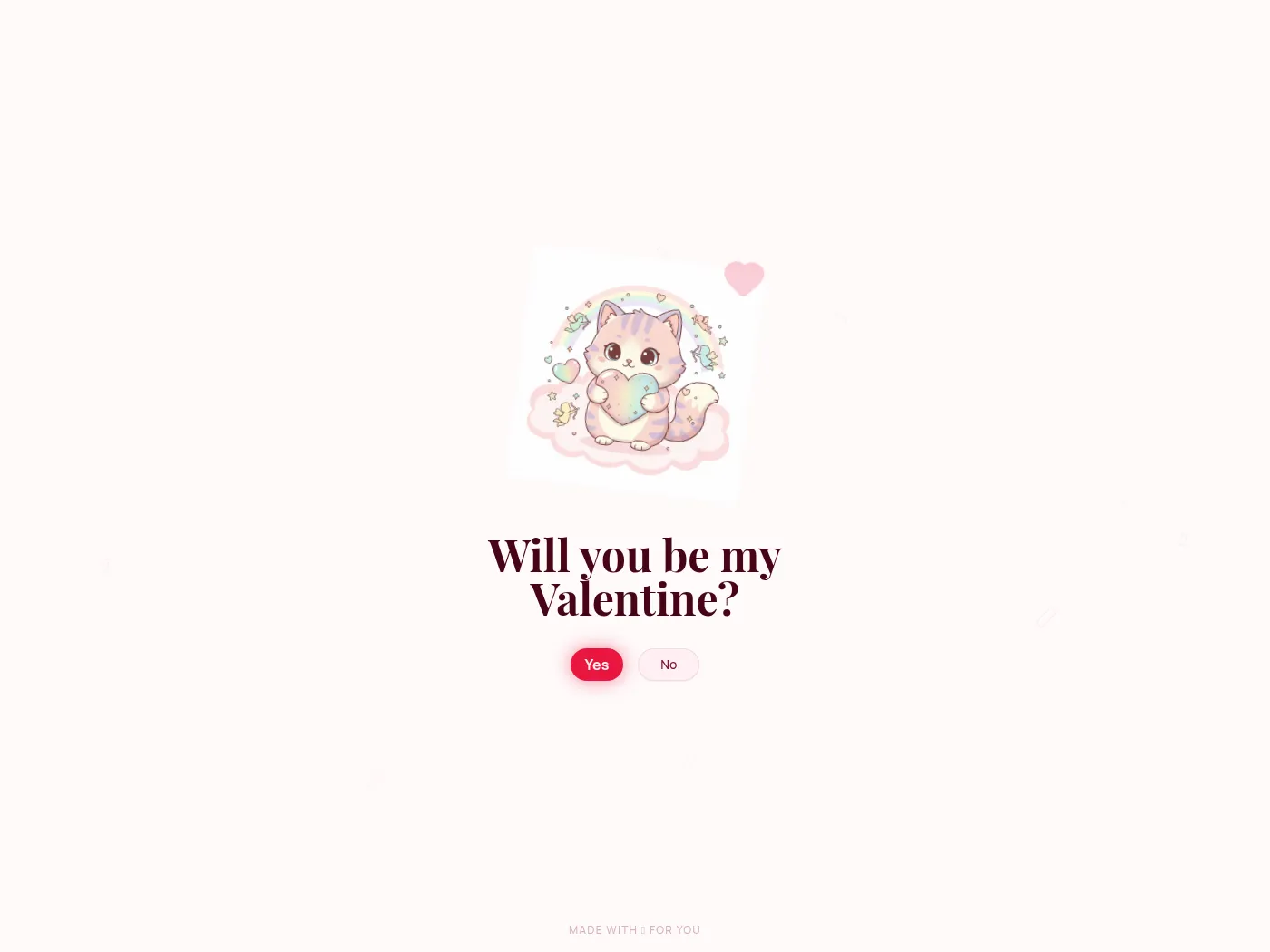 Valentine Yes Site