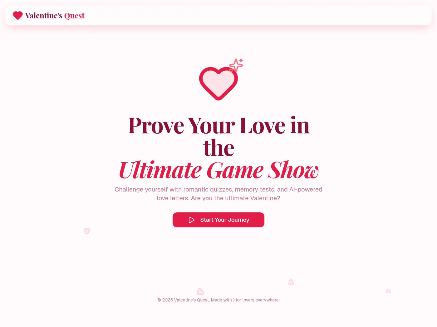 Valentines Game Show