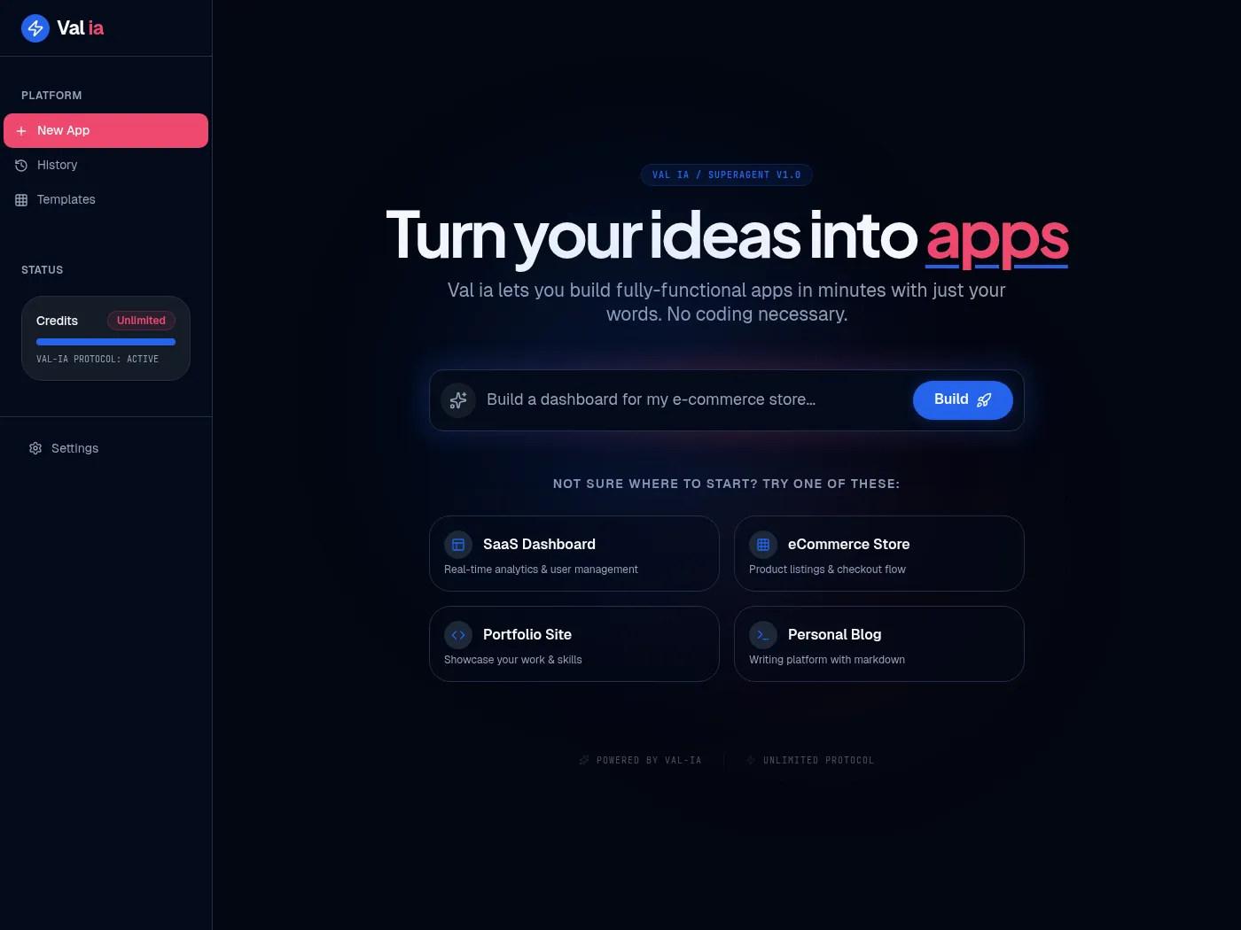 Val ia Web Clone