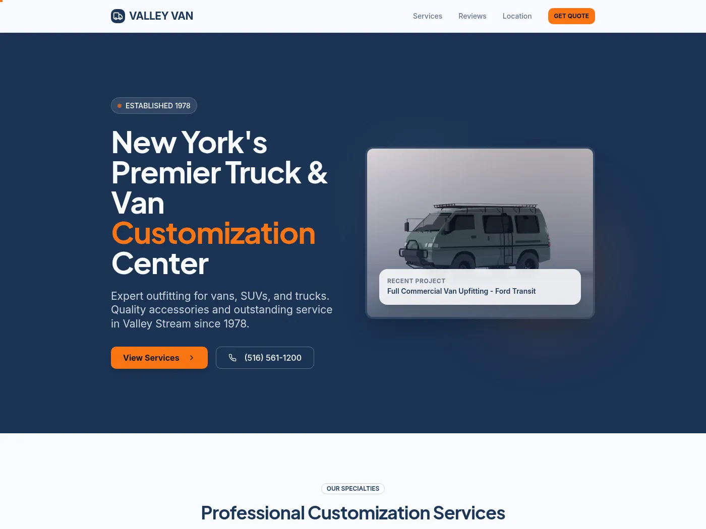 Valley Van Storefront