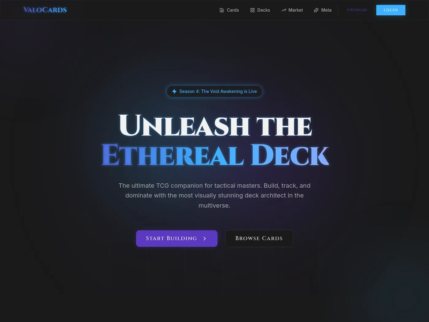 ValoCards Epic Web UI
