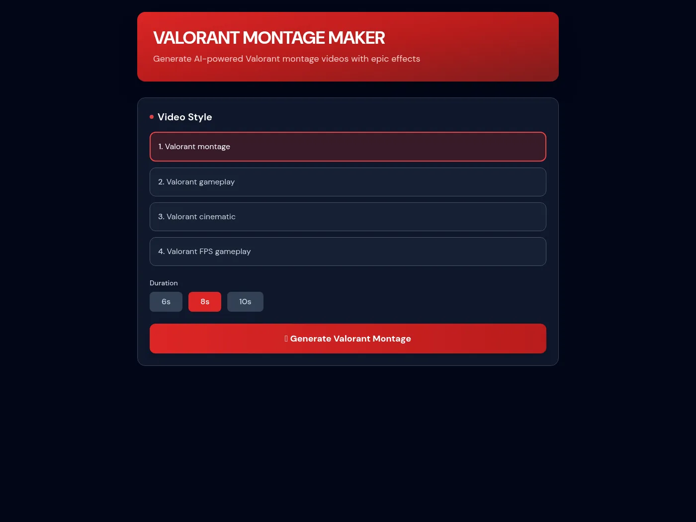 Valorant Montage Maker