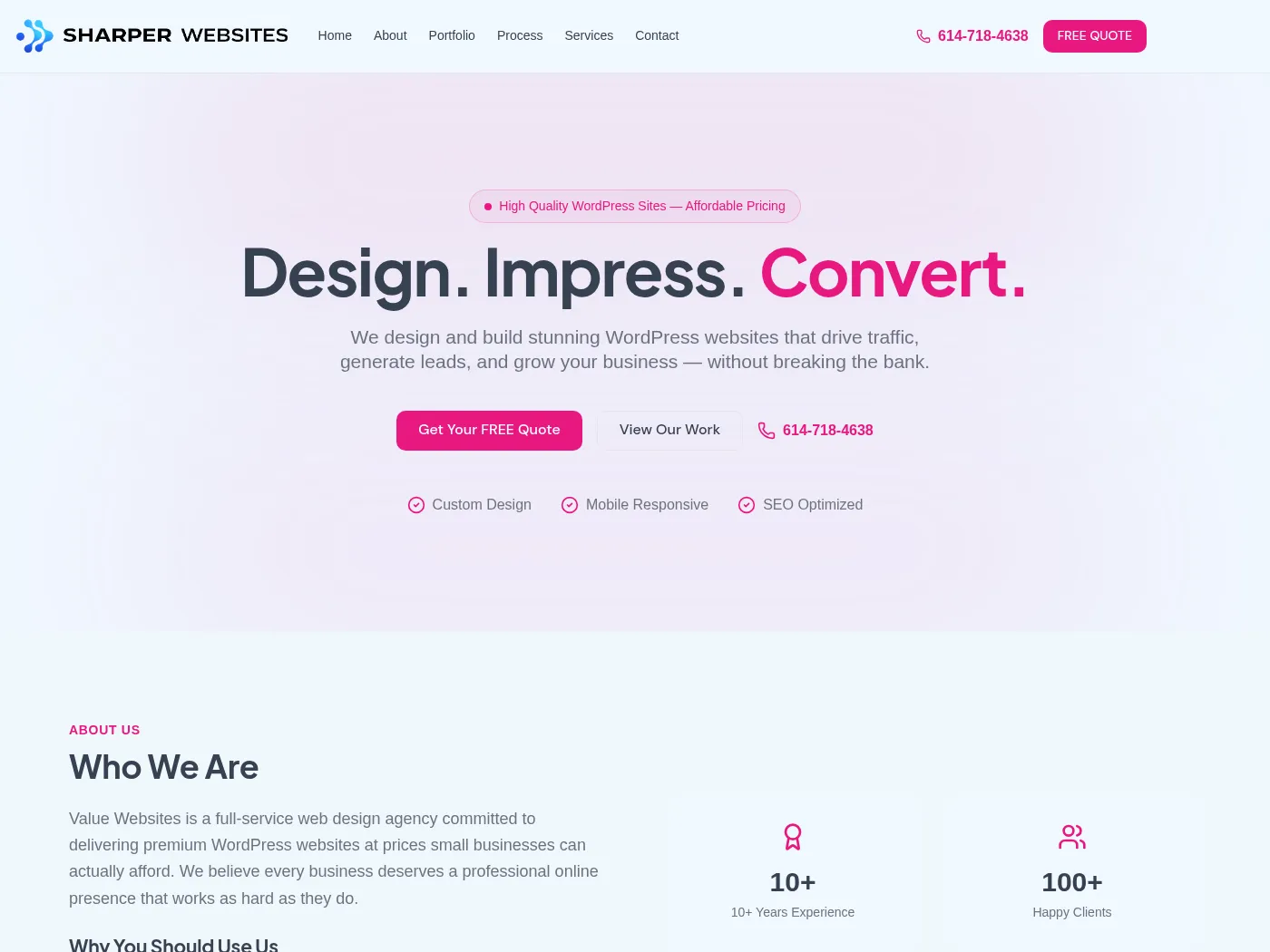 Value Websites Landing