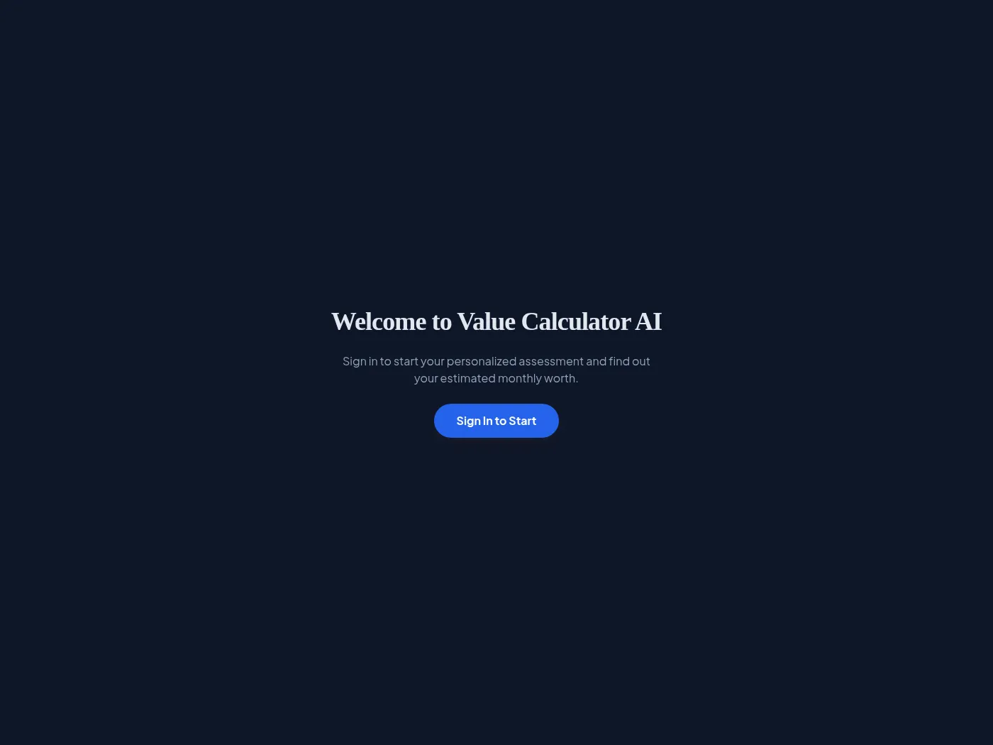ValueCalc AI Estimator