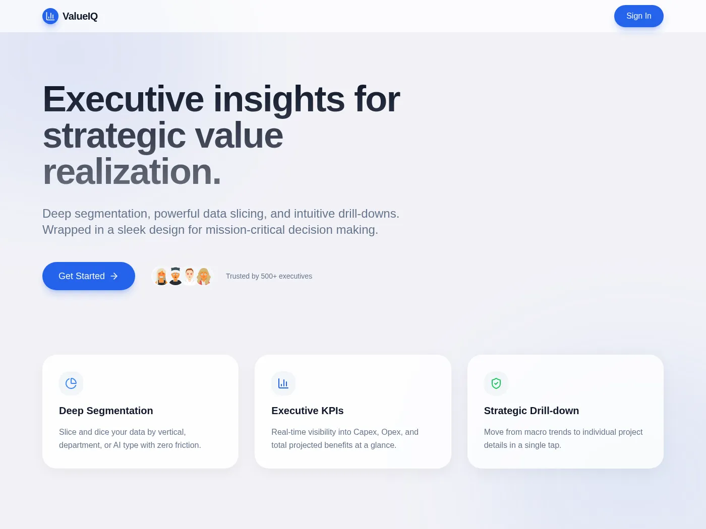 ValueIQ Dashboard
