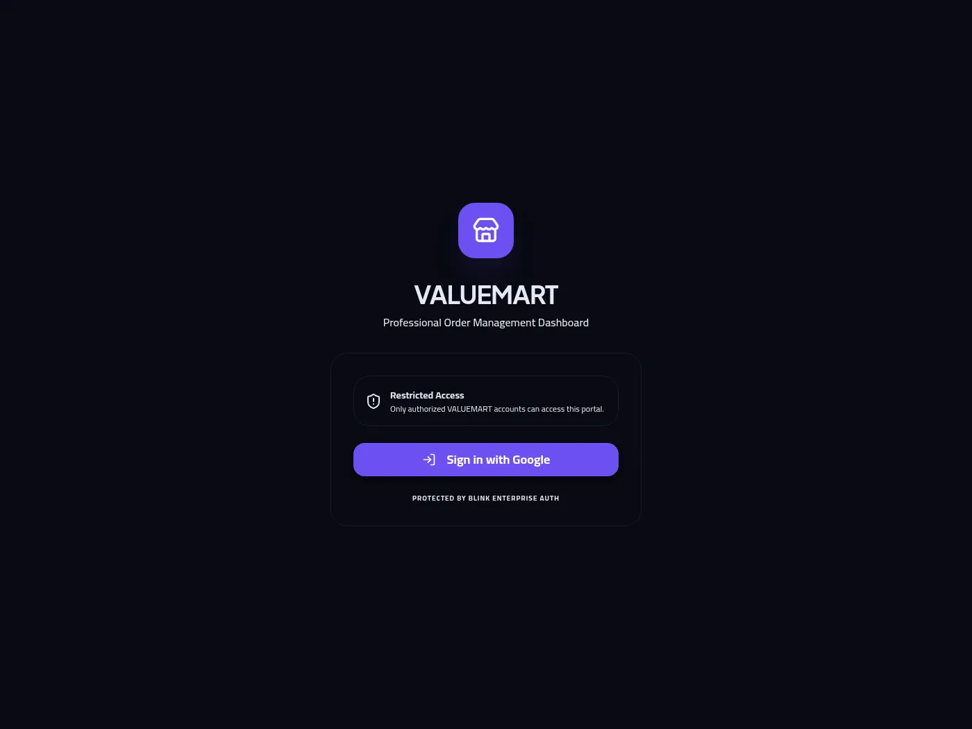 Valuemart Dashboard SaaS