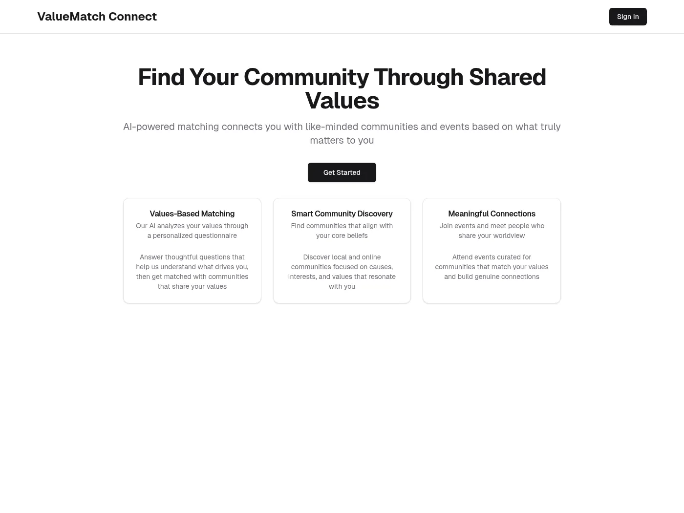 ValueMatch Connect