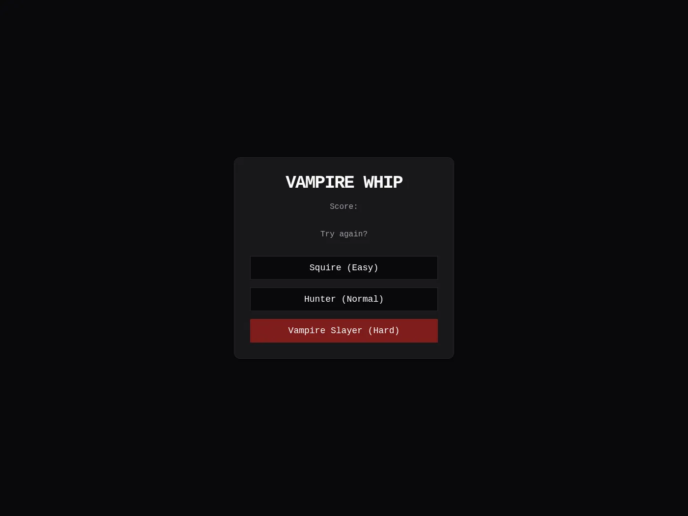 Vampire Whip Platformer