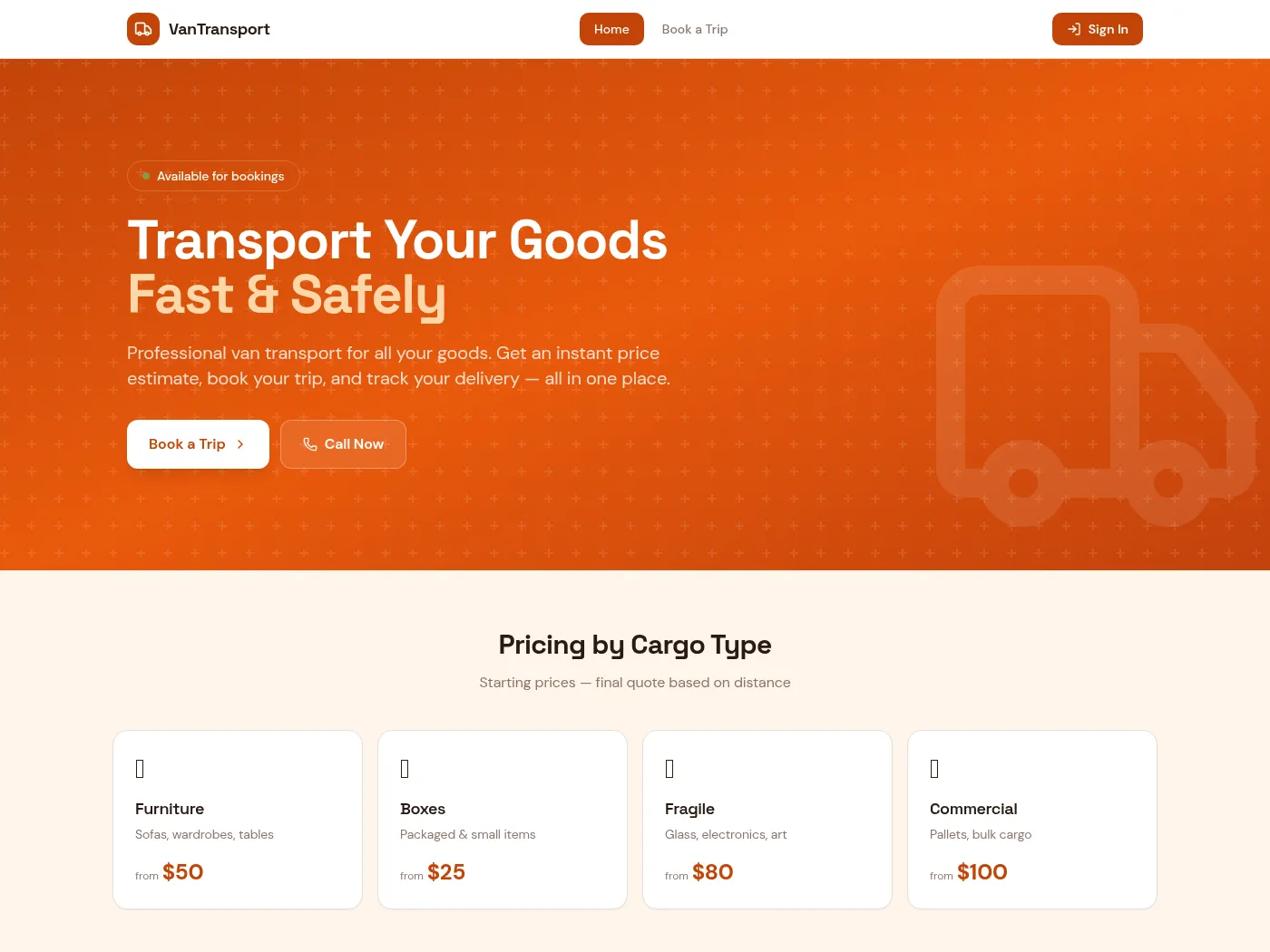 VanTransport Manager