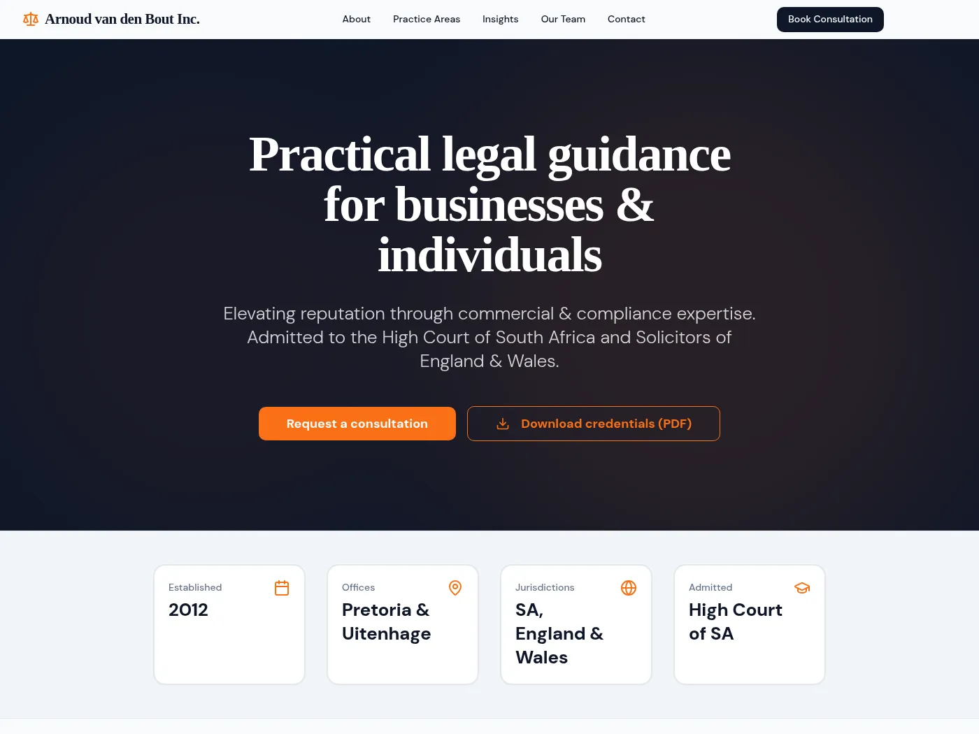 Van den Bout Law Site