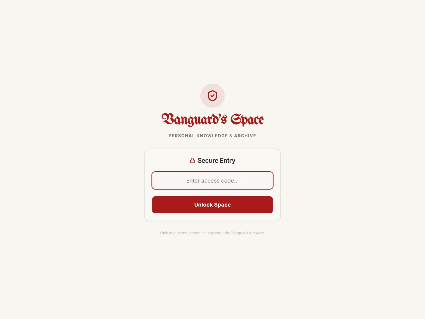 Vanguard's Space