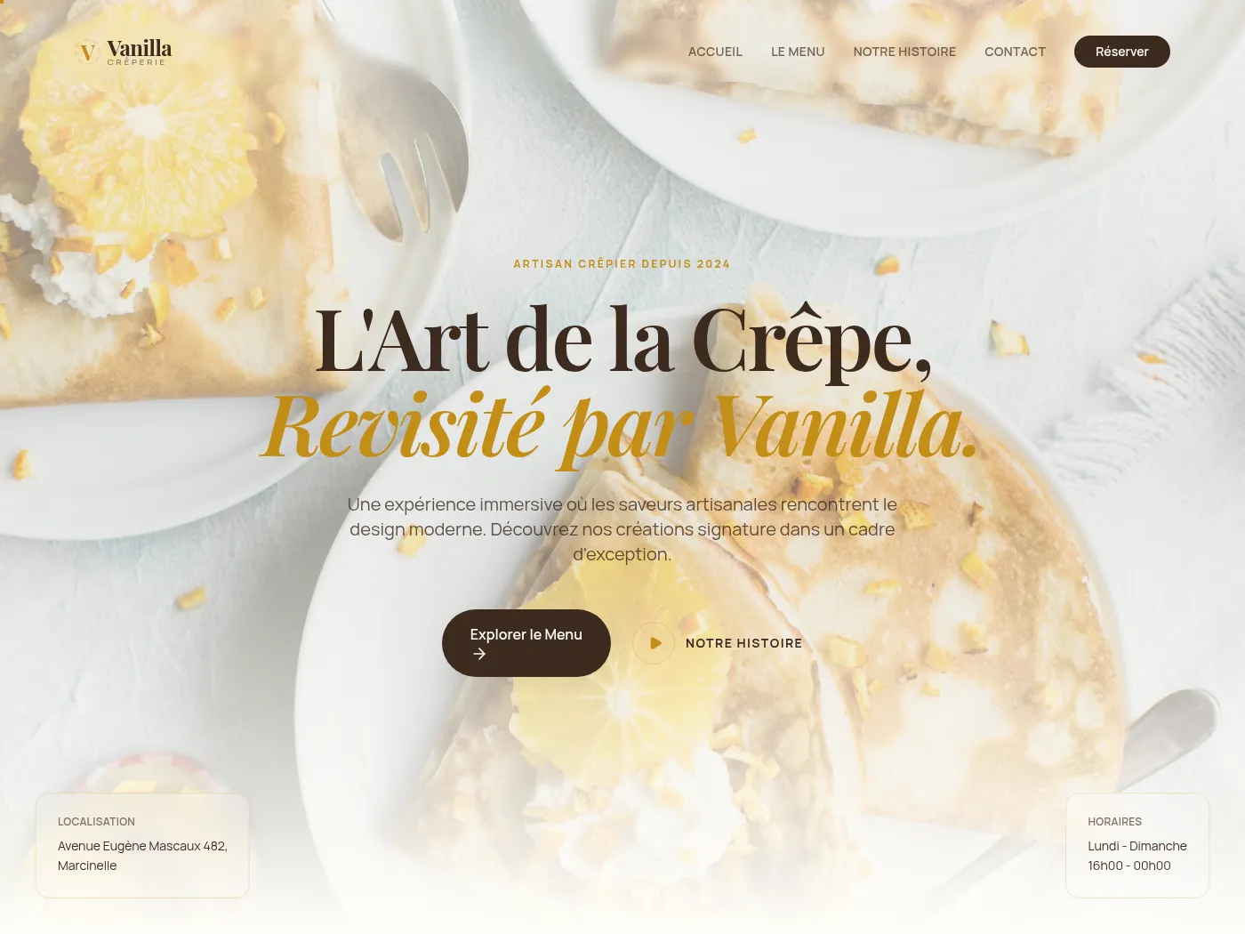 Vanilla Crêperie Vitrine
