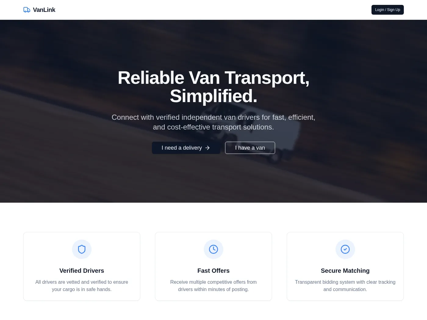 VanLink Transport App