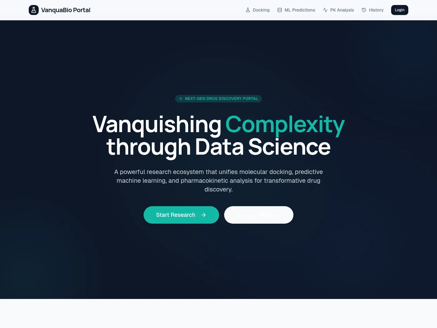 VanquaBio Research Portal