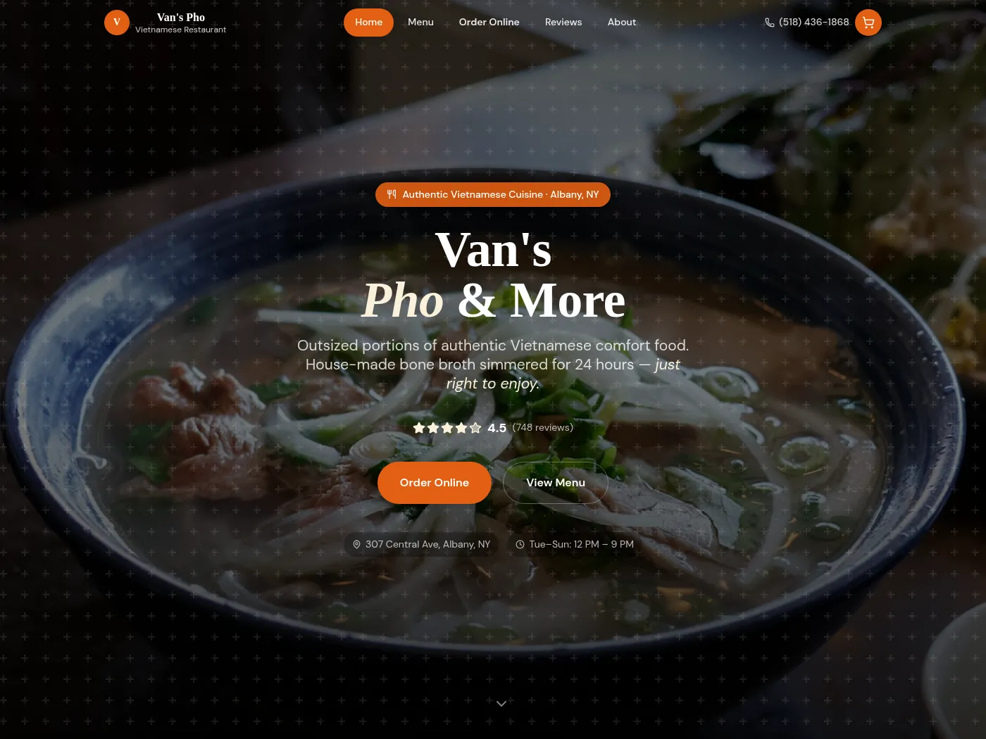 Van's Pho Online