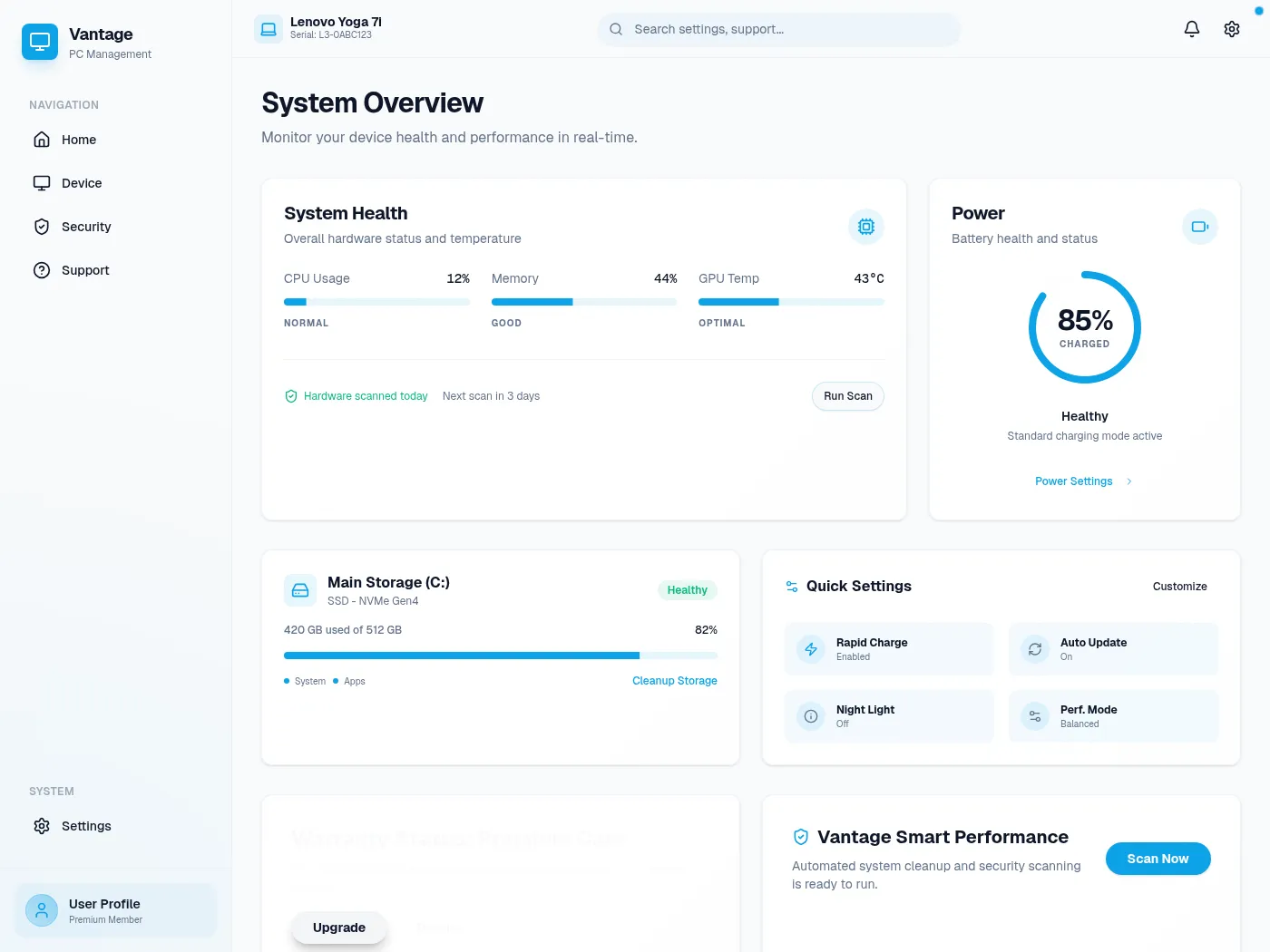 Vantage Dashboard Clone
