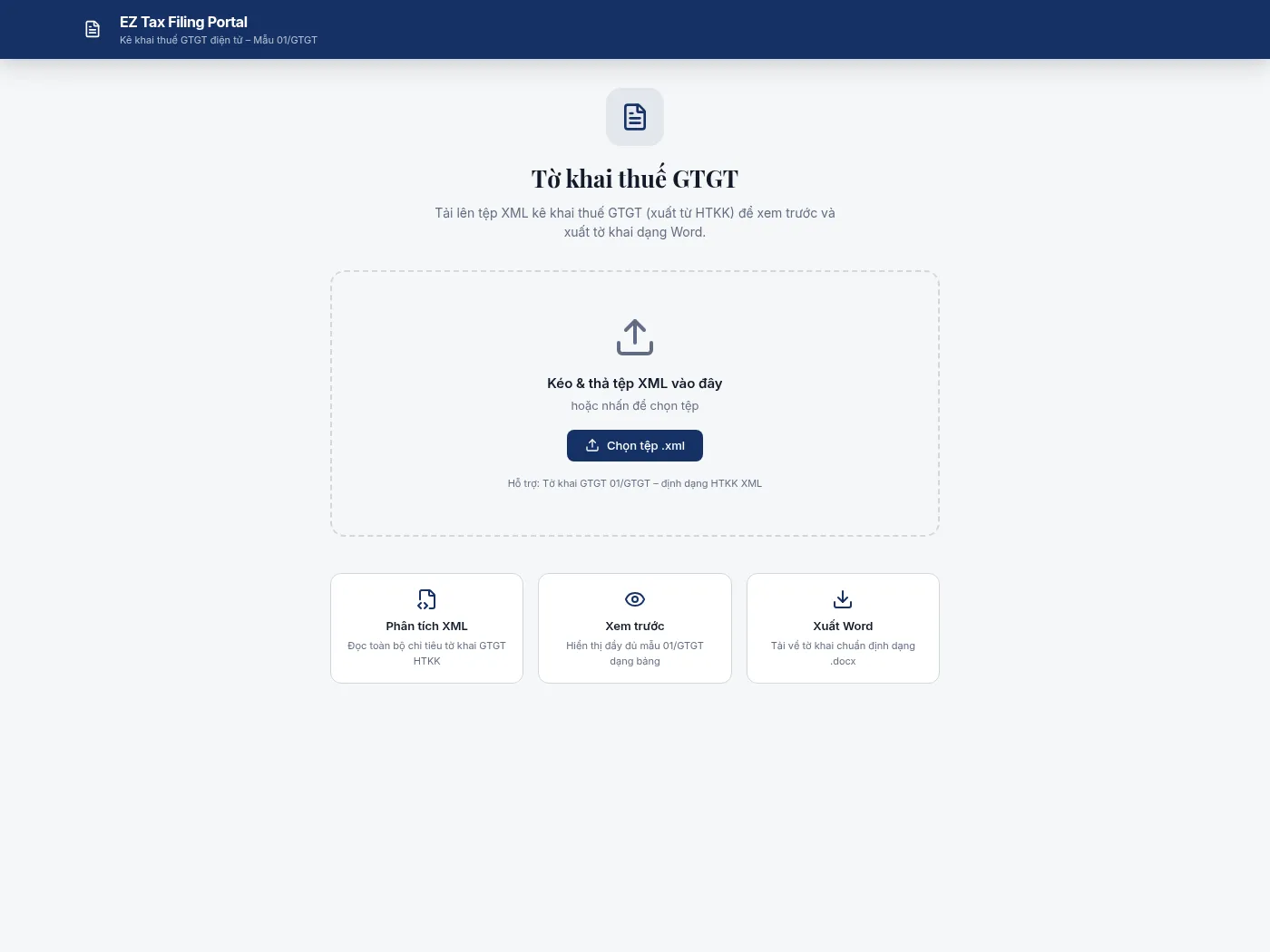 EZ Tax Filing Portal