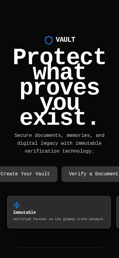 Vault Authenticity Platform