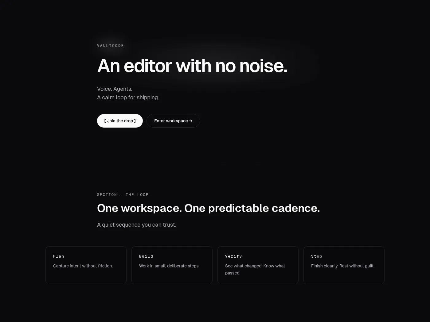 VaultCode Landing Page