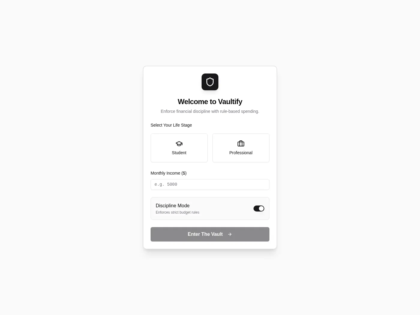 Vaultify Discipline Finance