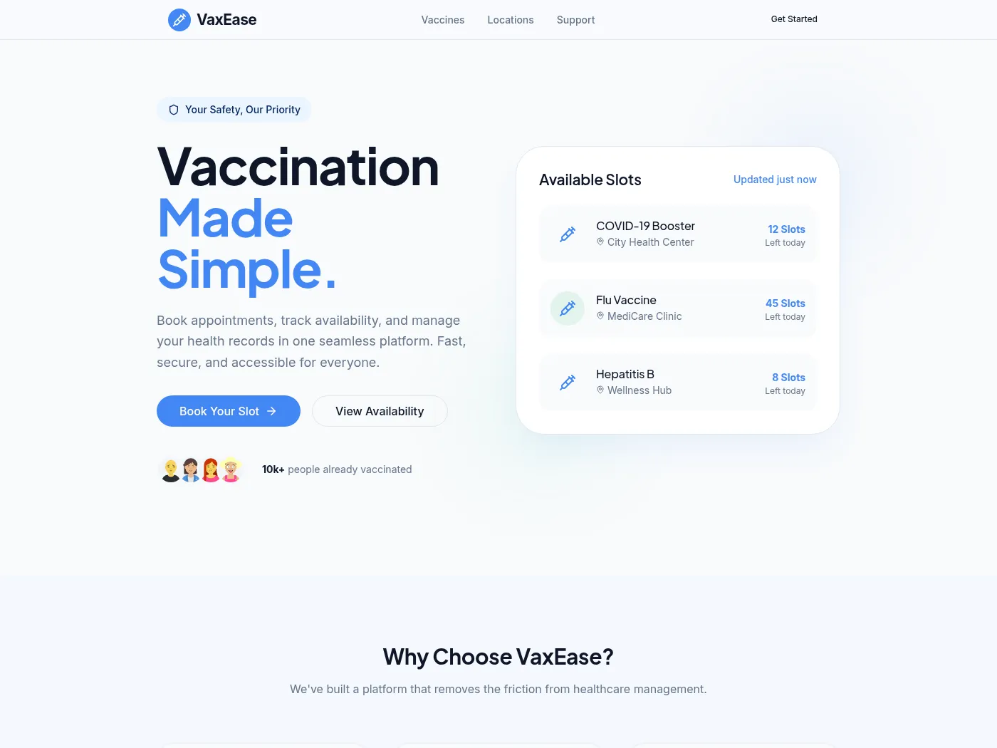 VaxEase Platform
