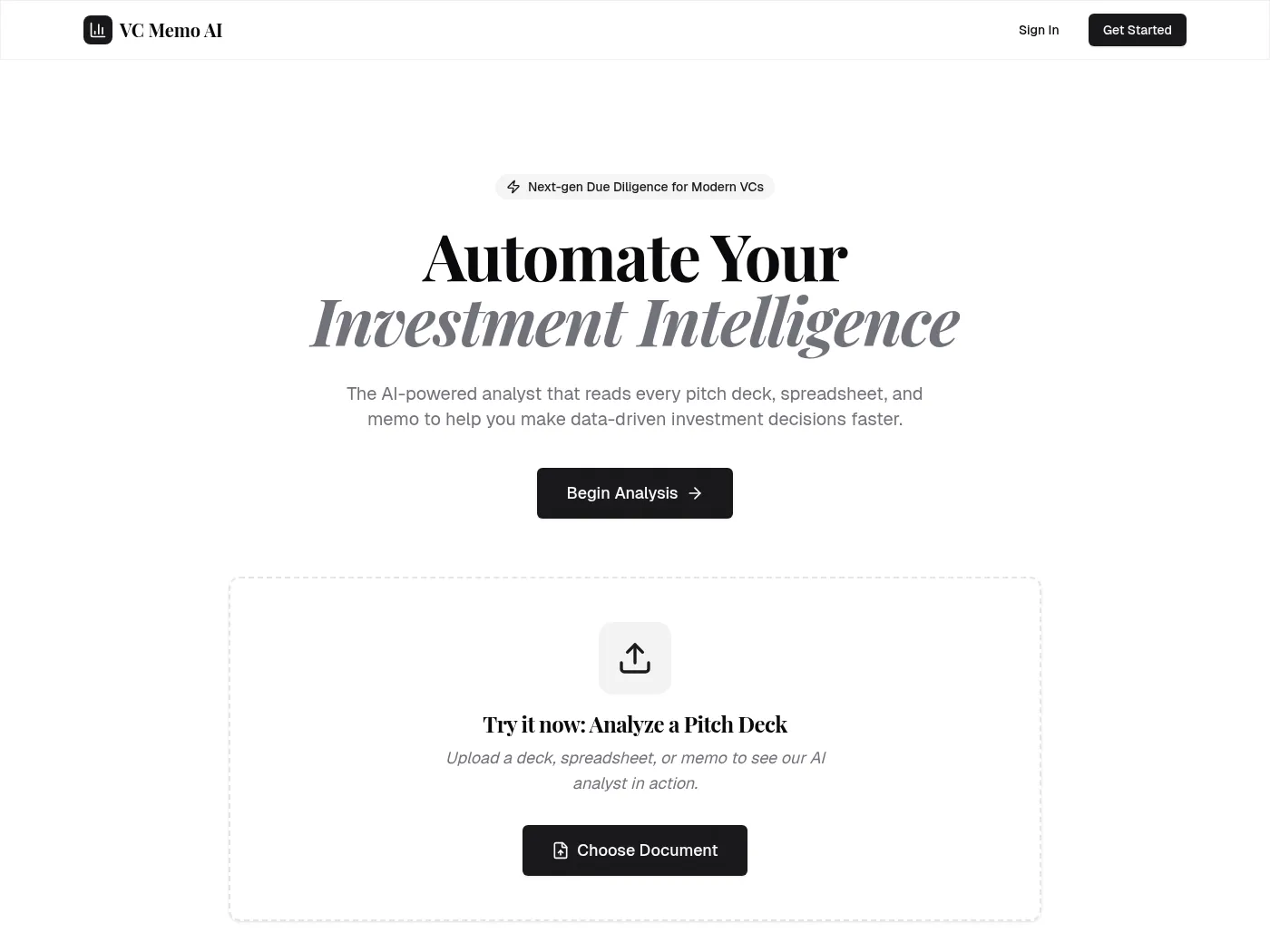 VC Memo AI Agent