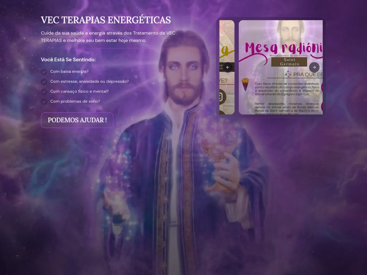 VEC Terapias Landing Page