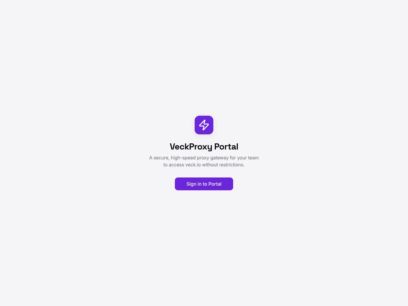 VeckProxy Portal