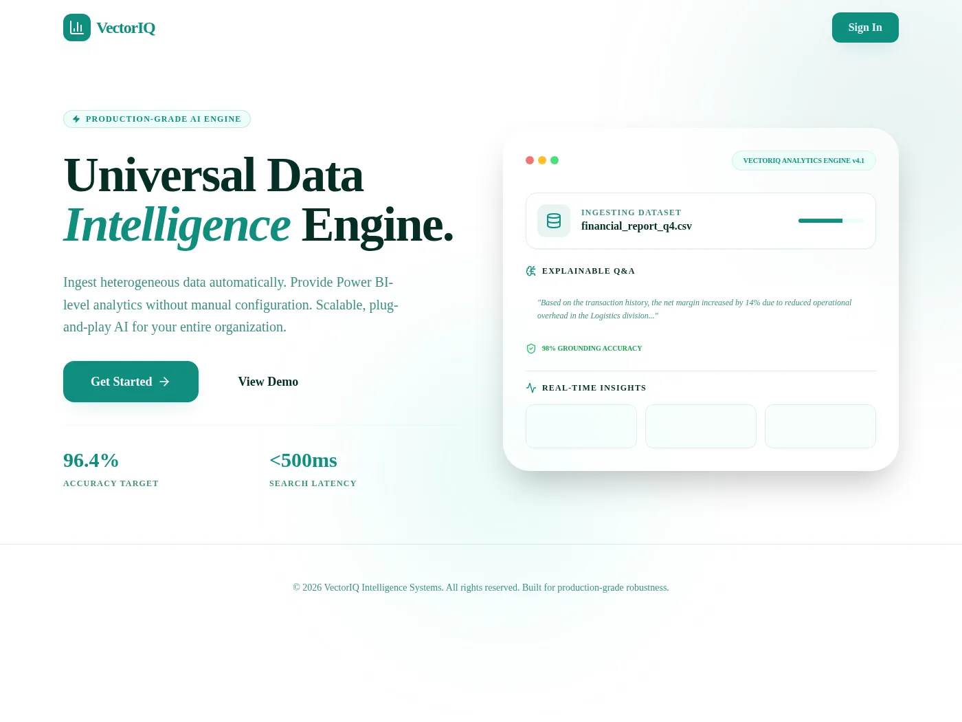 VectorIQ Insights Engine
