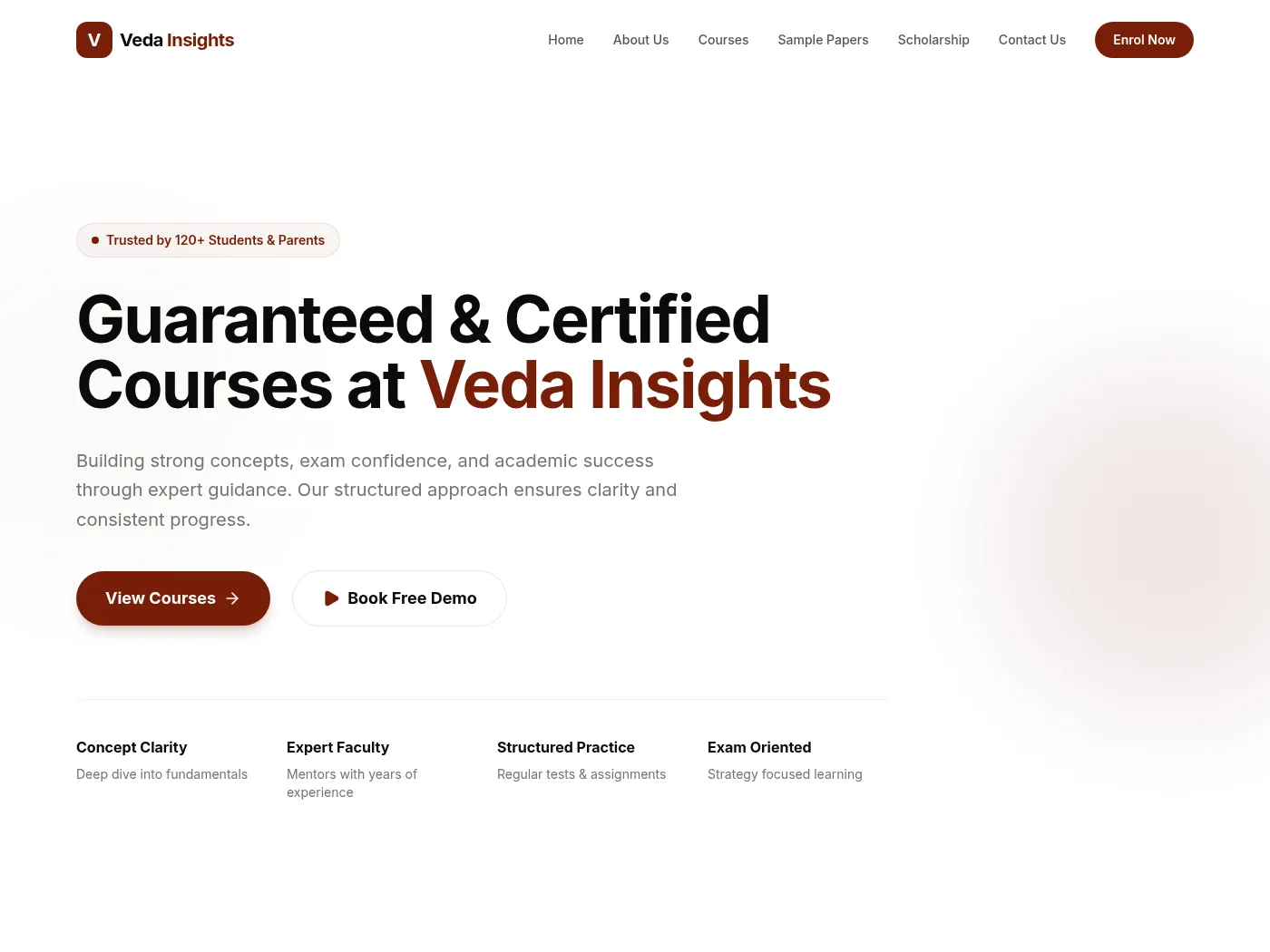 Veda Insights Landing