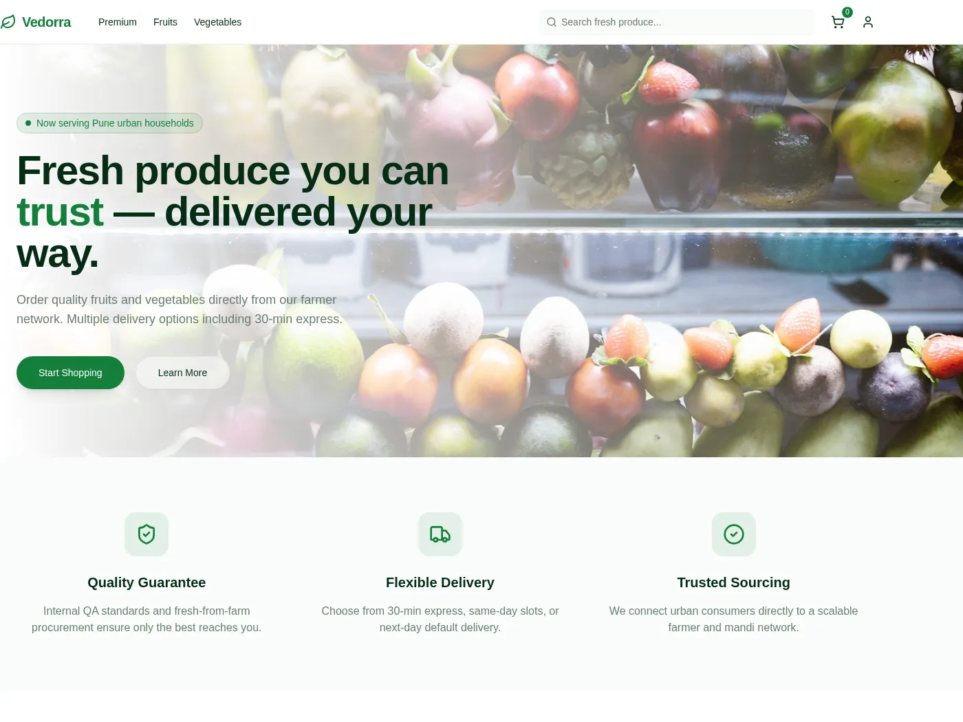 Vedorra Fresh Produce Platform