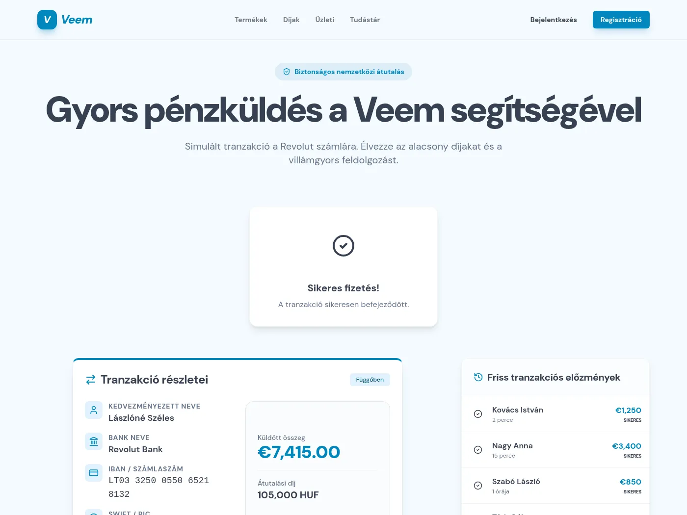 Veem to Revolut Landing