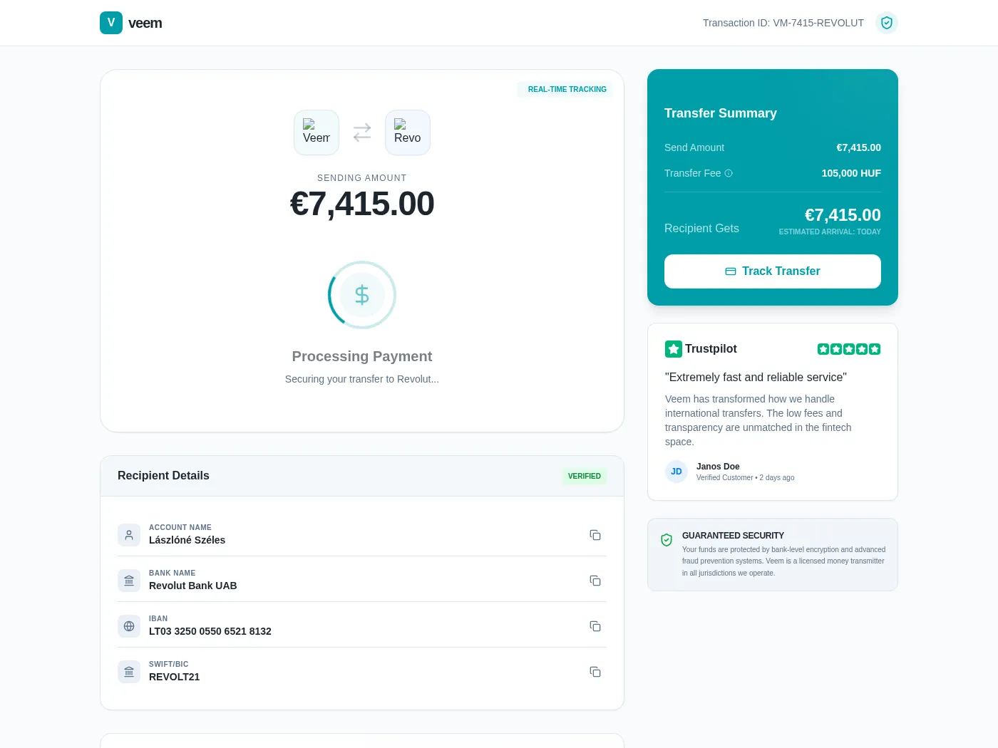 Veem Payment Showcase