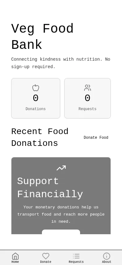 Veg Food Bank App
