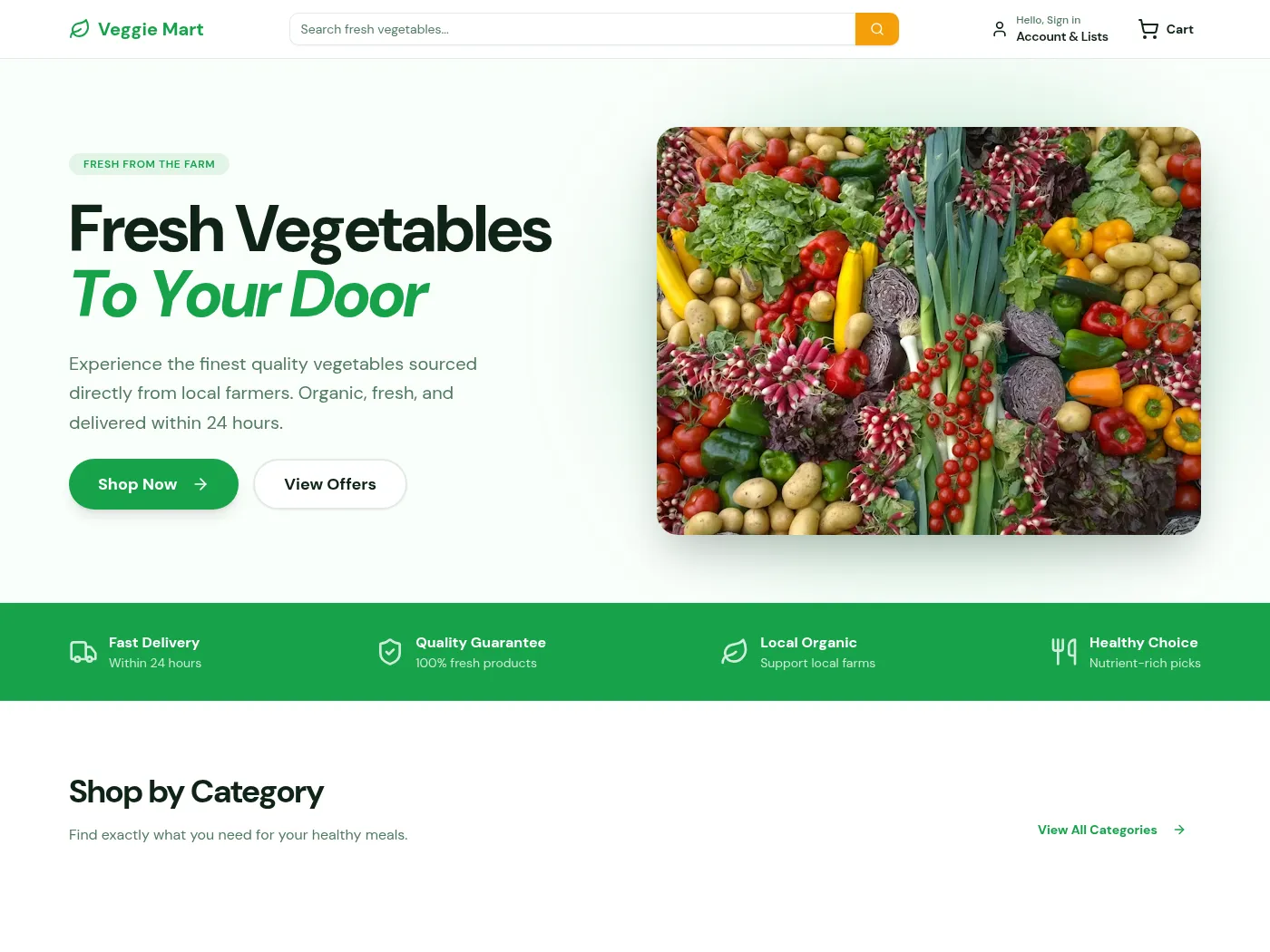 Veggie Mart Online Store