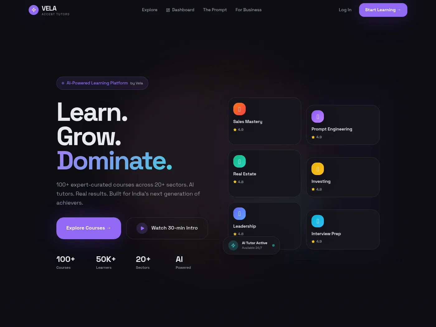 Vela EdTech Platform