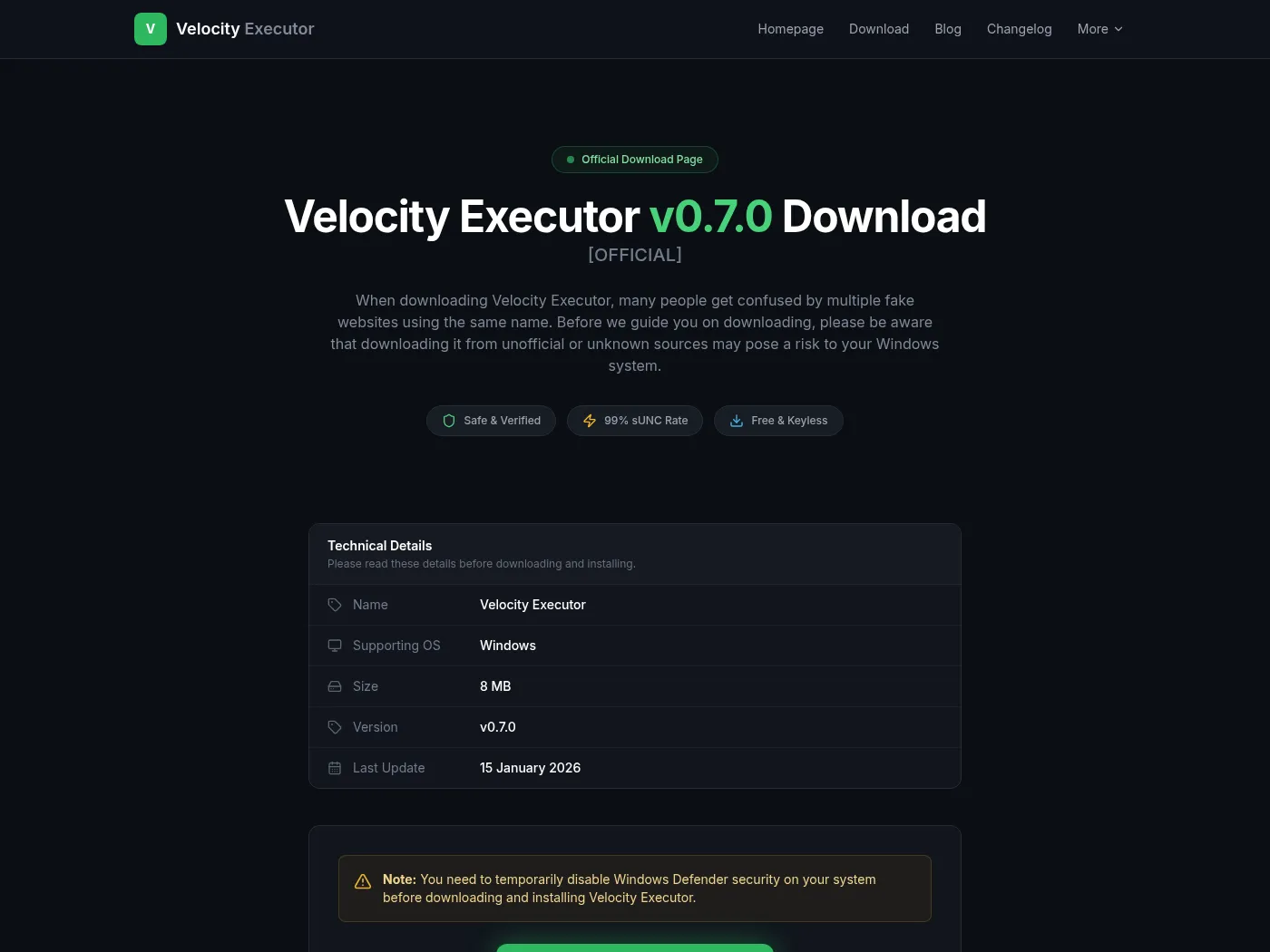 Velocity Executor Mirror