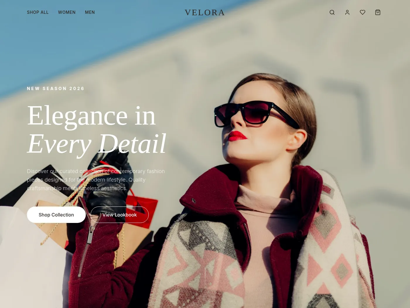 Velora Fashion Store UI