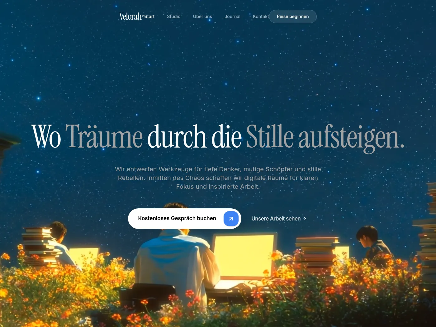 Velorah Hero Landing | Built with Blink